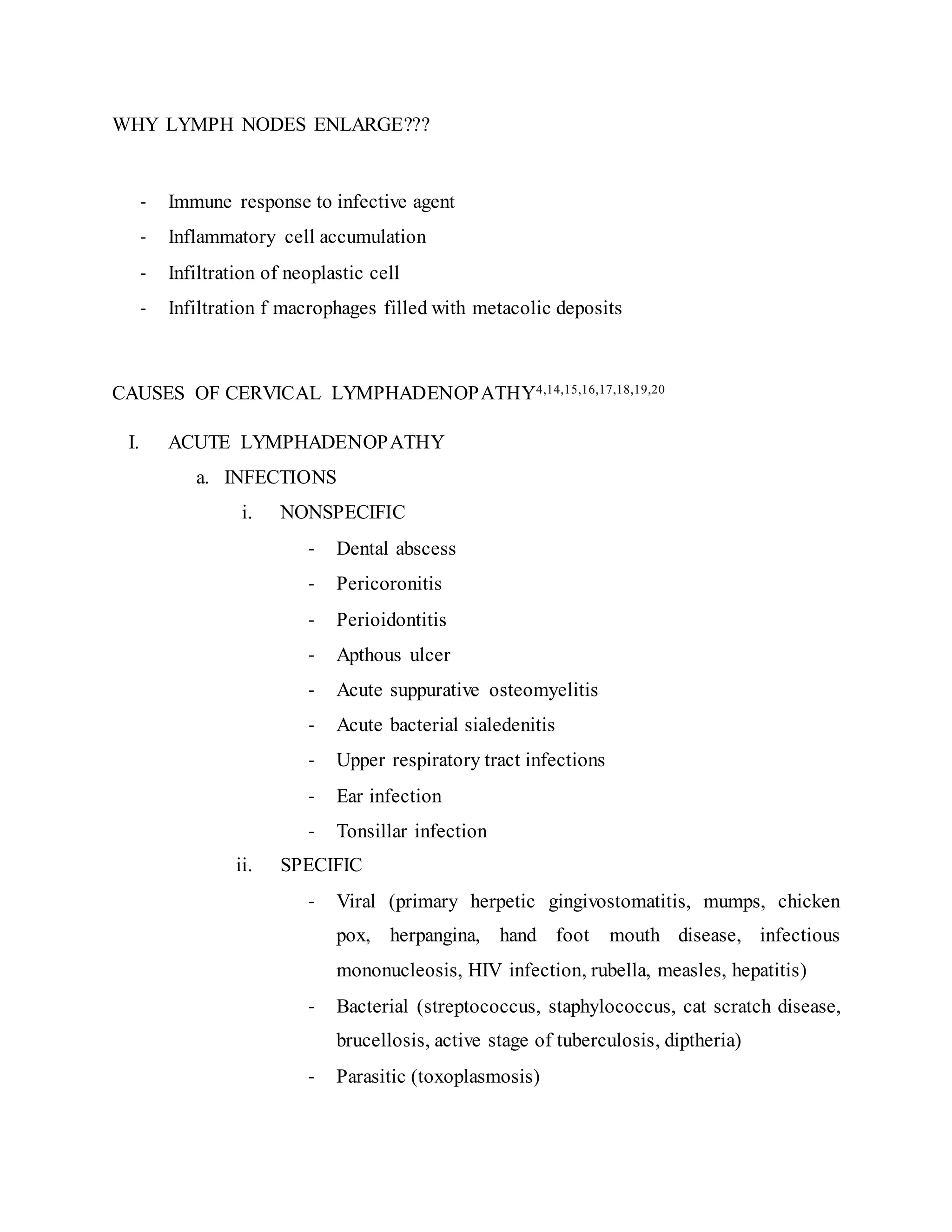 LYMPH NODES OF HEAD AND NECK AND DIFFERENTIAL DIAGNOSIS OF CERVICAL ...
