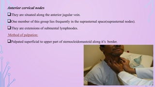 lymphatics , examination of lymph nodes. | PPTX