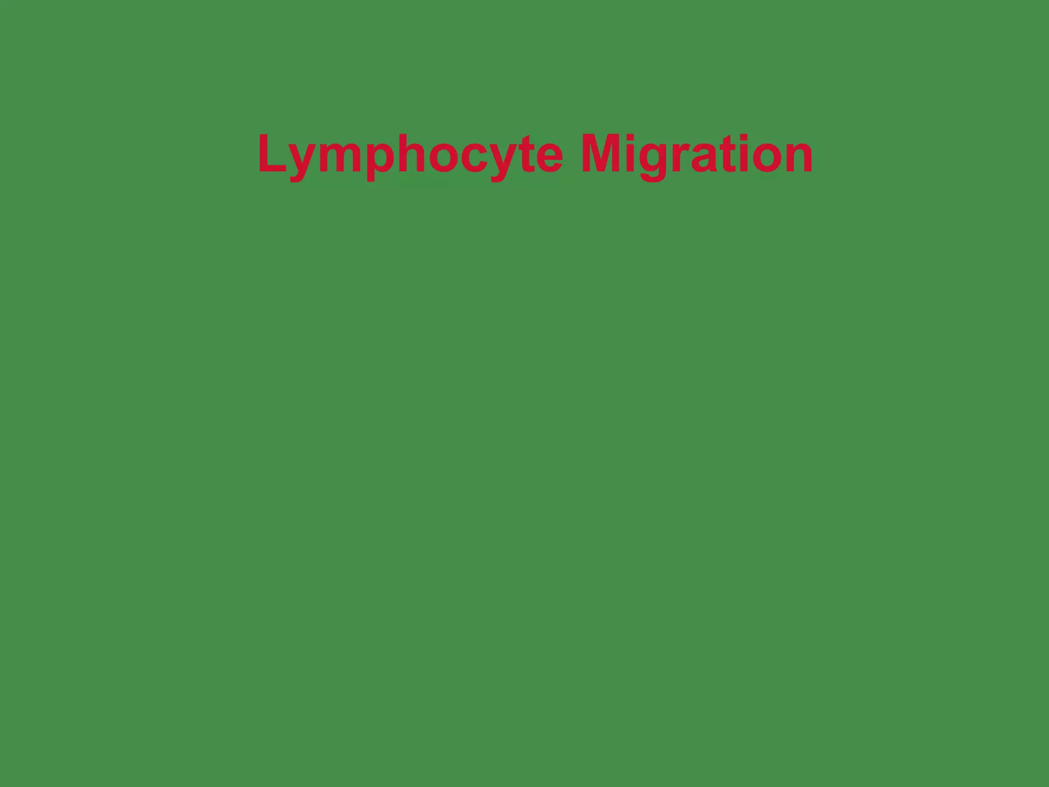 Lymphocyte Migration | PPT