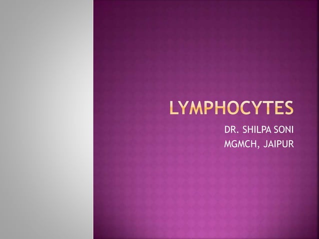 Lymphocytes | PPTX | Biological Sciences | Science