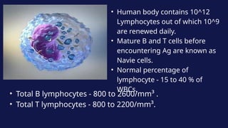 Lymphocytes and its functions and diseases. | PPT