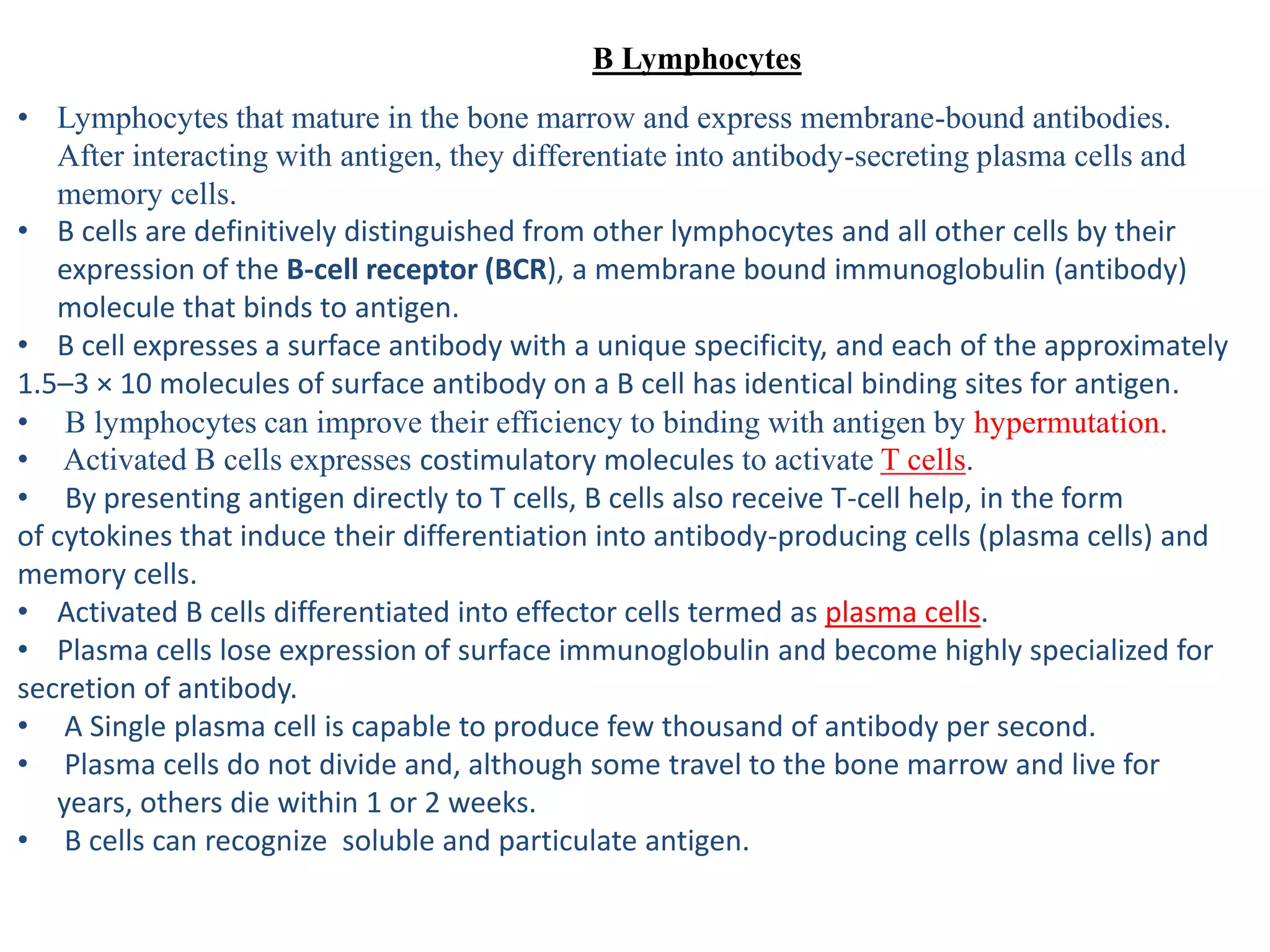 Lymphocytic cells involved in human immune system | PPTX