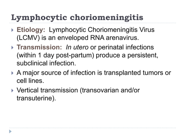 Lymphocytic choriomeningitis, murine hepatitis virus & infantile ...