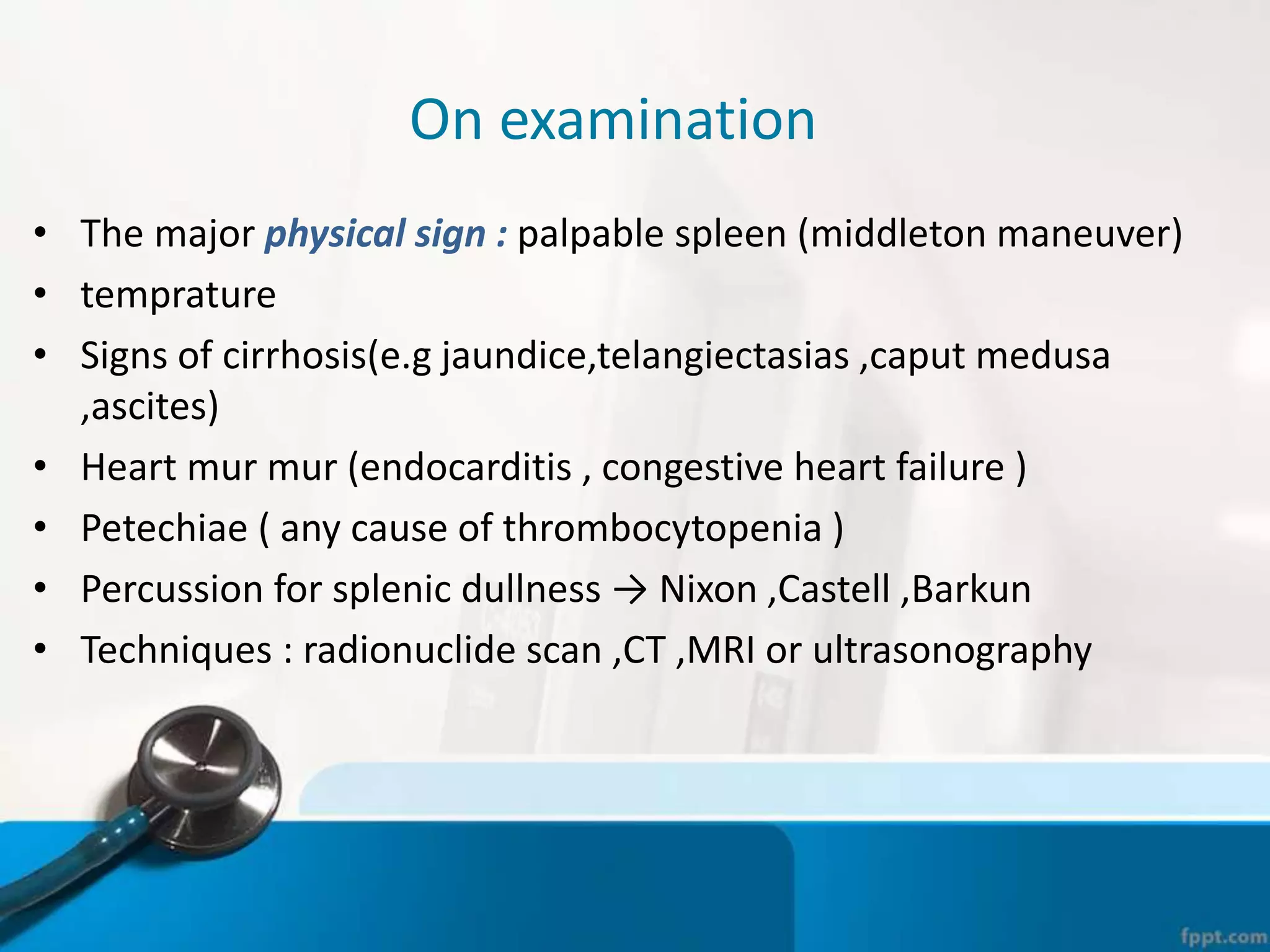 Lymphadenopathy & splenomegaly | PPTX