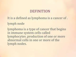 Lymphoma | PPTX