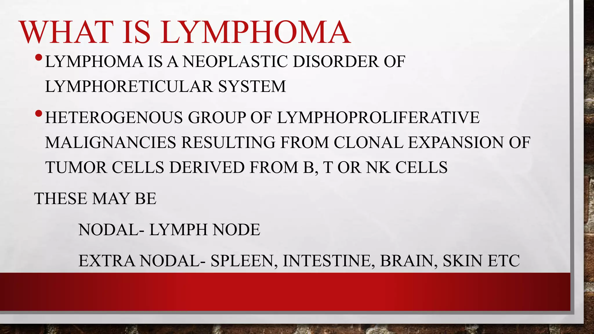 Lymphoma | PPTX
