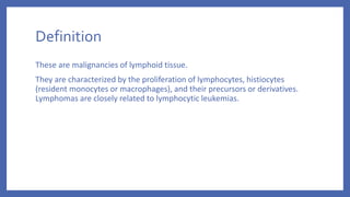 Lymphoma | PPTX