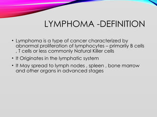 Lymphoma and Multiple Myeloma - Adult health nursing | PPTX
