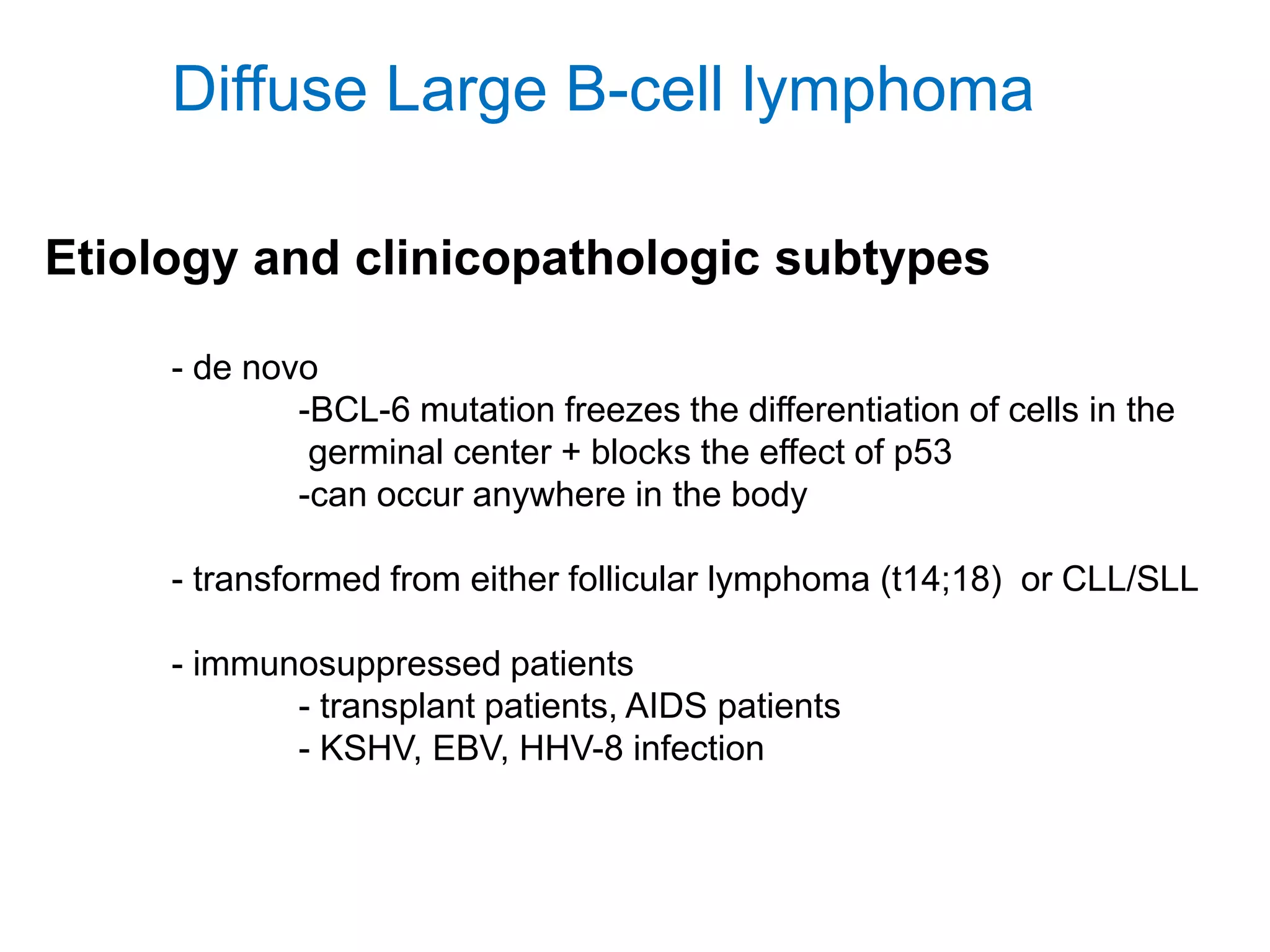 Lymphoma lecture(1) | PPTX