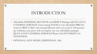 LYN-LYN'S CATERING SERVICES | PPTX