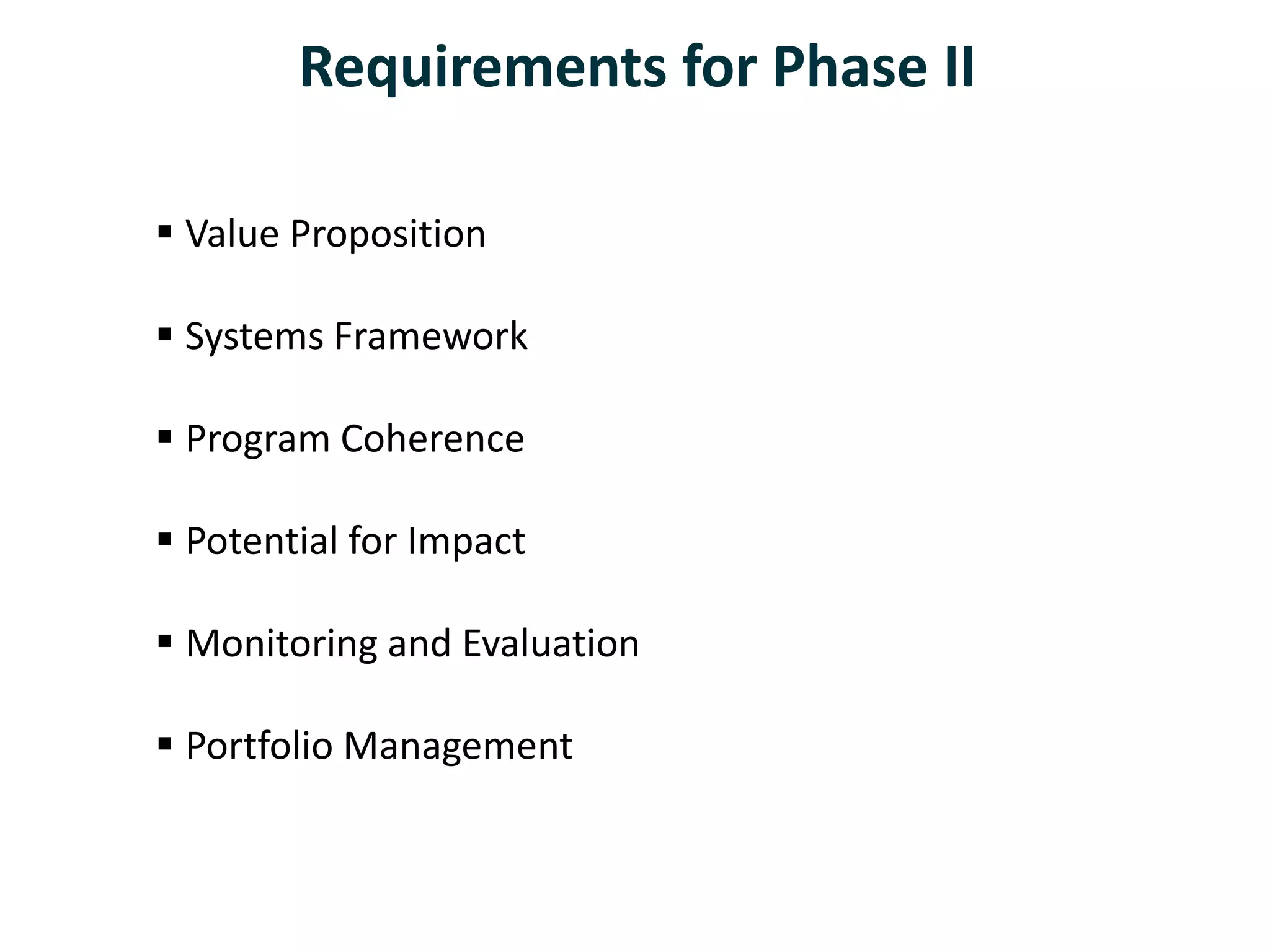 Requirements for Dryland Systems Phase II- John Lynam | PPT