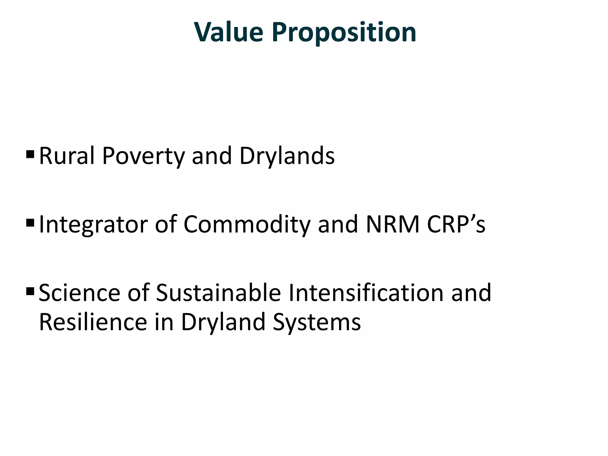 Requirements for Dryland Systems Phase II- John Lynam | PPT