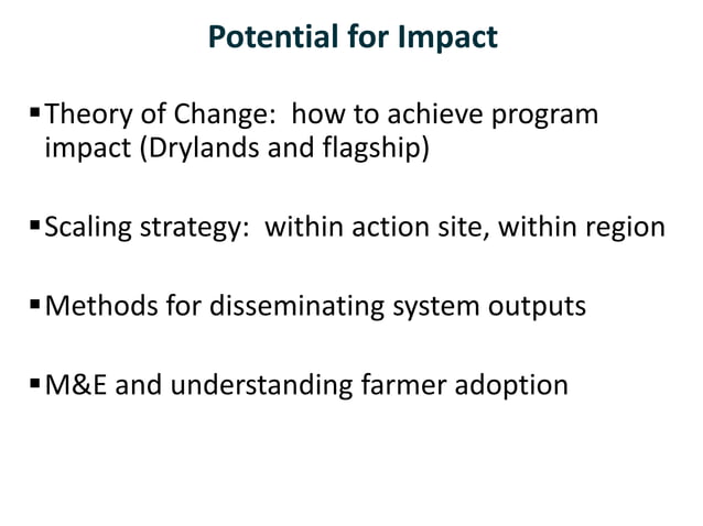 Requirements for Dryland Systems Phase II- John Lynam | PPT