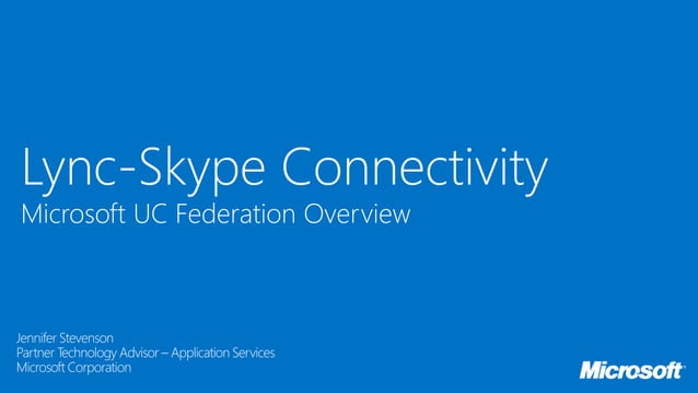 Lync-Skype Connectivity | PPT