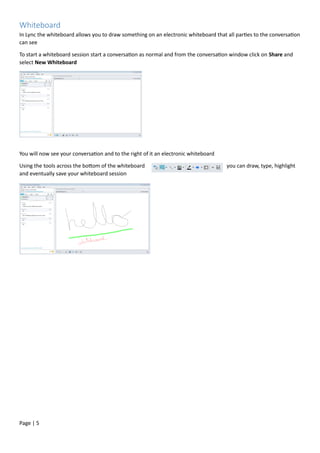 Lync 2010 user guide | PDF