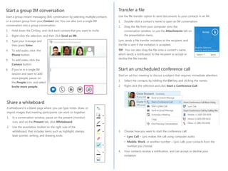 Lync 2013 - Sharing and Collaboration - Quick Reference 2 Pager | PPT