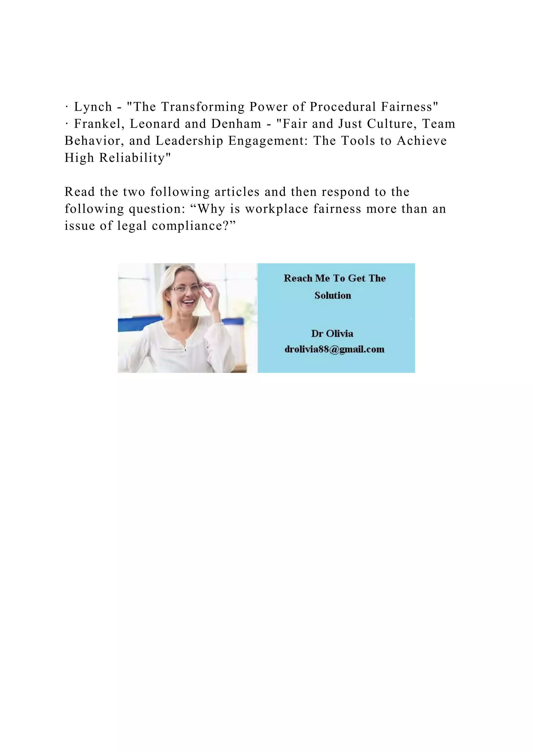 · Lynch - The Transforming Power of Procedural Fairness· Frank.docx