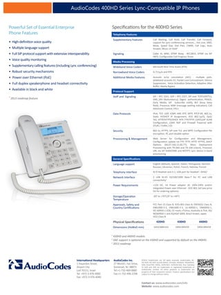 Lync ip phone 2013 | PDF