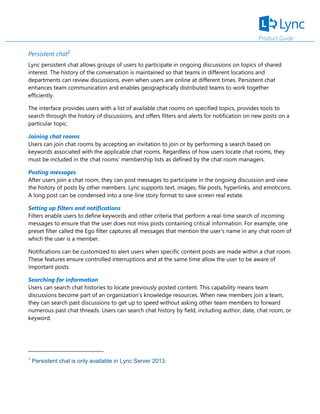 Lync Product Guide from Microsoft and Atidan | PDF | Web Conferencing ...