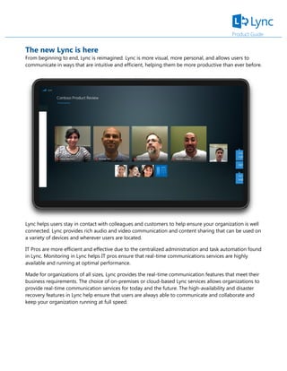 Lync Product Guide from Microsoft and Atidan | PDF | Web Conferencing ...