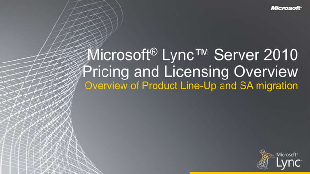 Lync server 2010 pricing and licensing guide - customer ready | PPTX | Web Conferencing ...