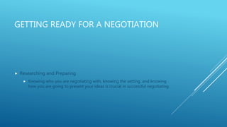 Negotiation Foundations Summary | PPTX | Family and Relationships