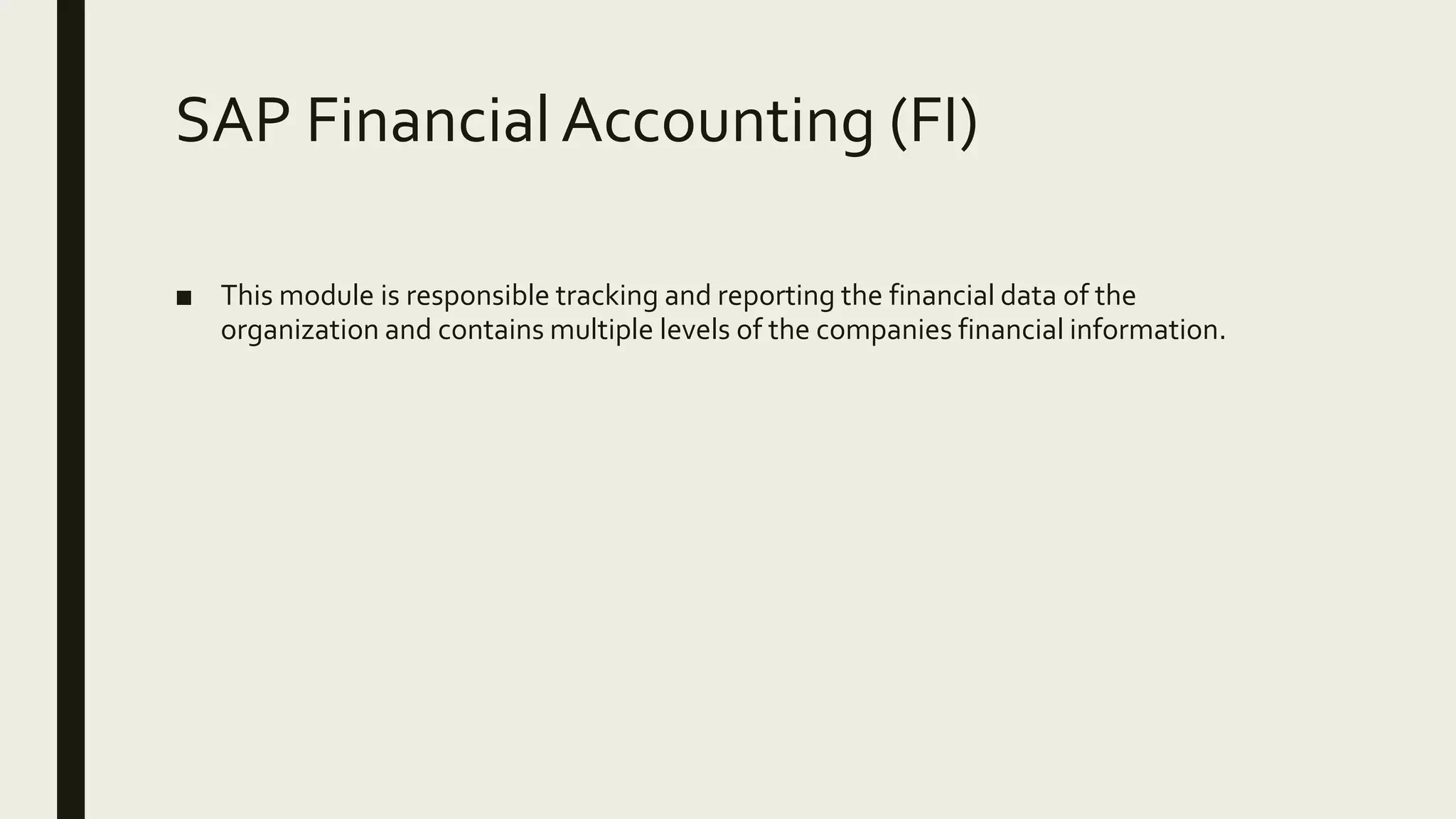 SAP ERP Essential Training | PPT