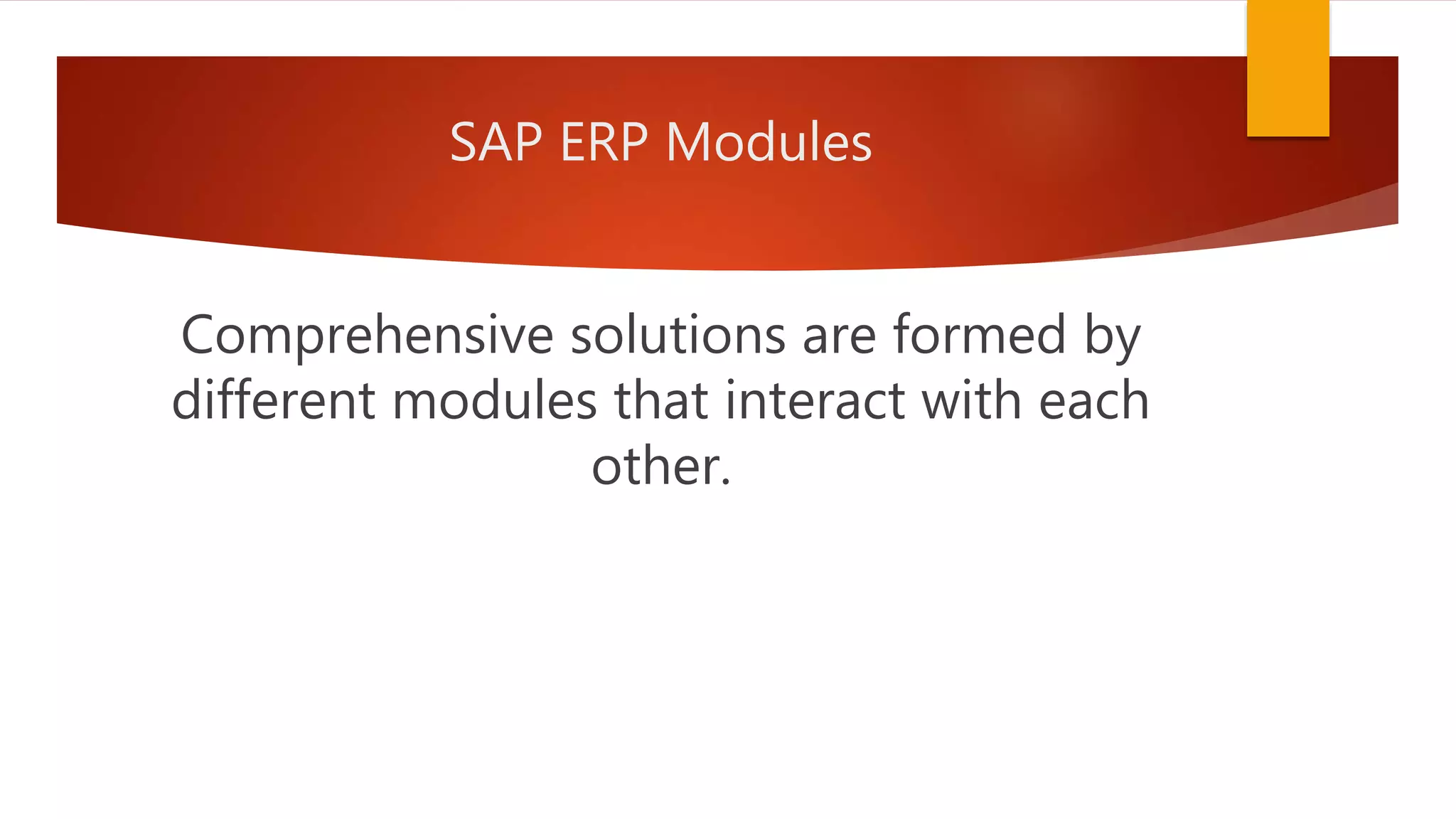 SAP ERP Essential Traning | PPT