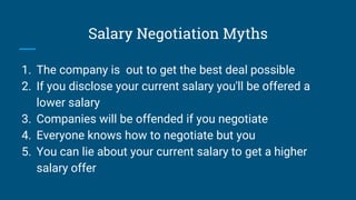 Lynda negotiating your job offer | PPTX