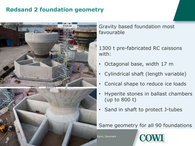 Gravity based foundations for the Rødsand 2 offshore wind farm, Denmark ...