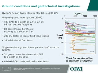 Gravity based foundations for the Rødsand 2 offshore wind farm, Denmark ...