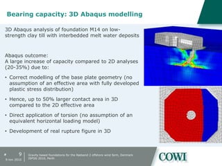 Gravity based foundations for the Rødsand 2 offshore wind farm, Denmark ...