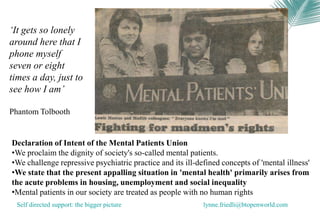 Reflections on ‘freedom to live a valued life’ - Dr Lynne Friedli | PPTX