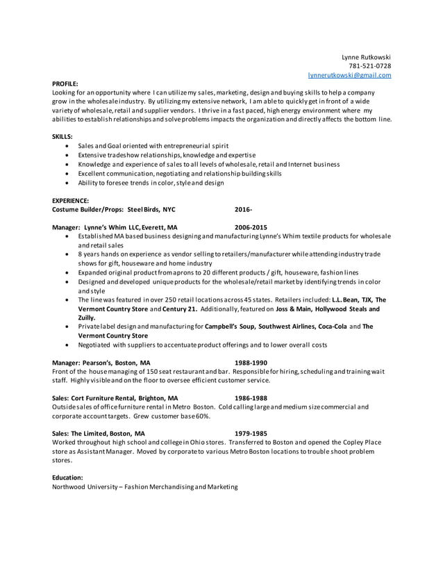 Lynne Rutkowski Resume | DOCX