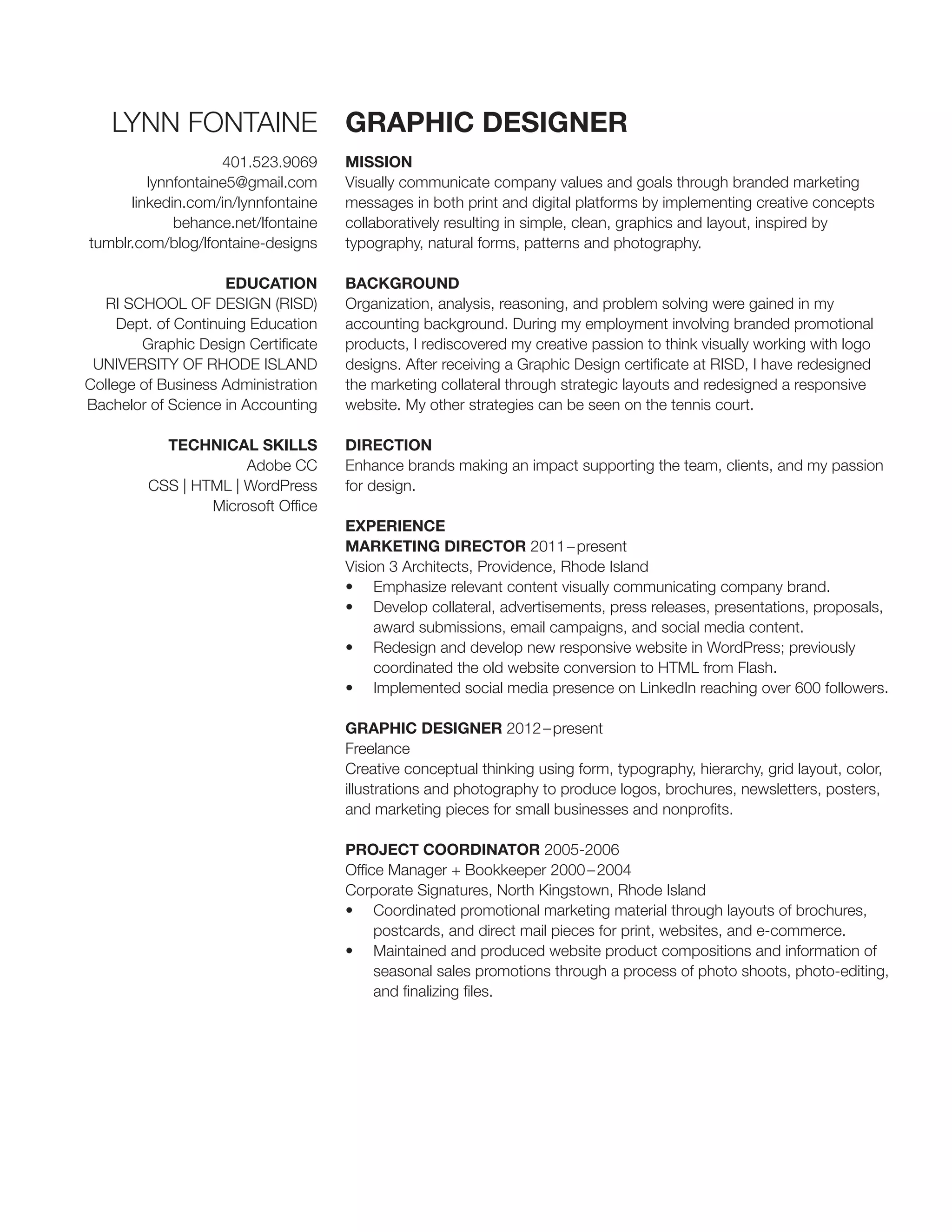 Lynn fontaine Resume | PDF
