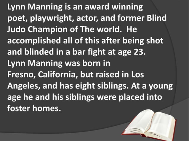 Lynn Manning | PPTX | Poetry | Books and Literature