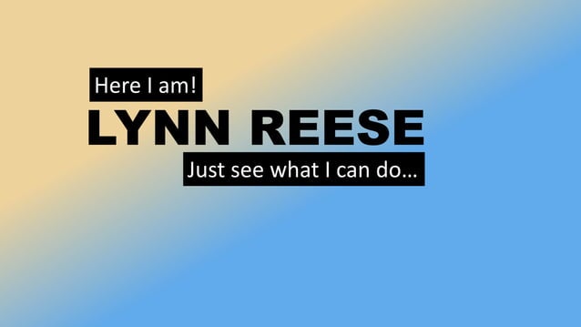 Lynn Reese Portfolio Project | PDF