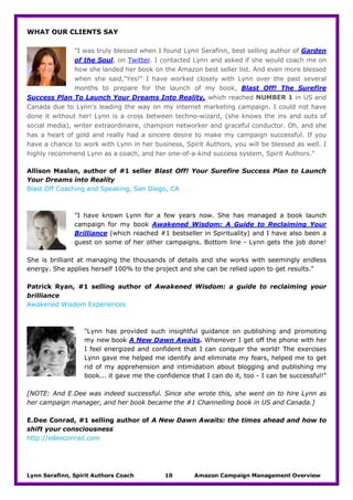 Lynn Serafinn Spirit Authors Amazon Campaign Management Overview ...