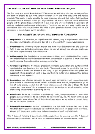 Lynn Serafinn Spirit Authors Amazon Campaign Management Overview ...