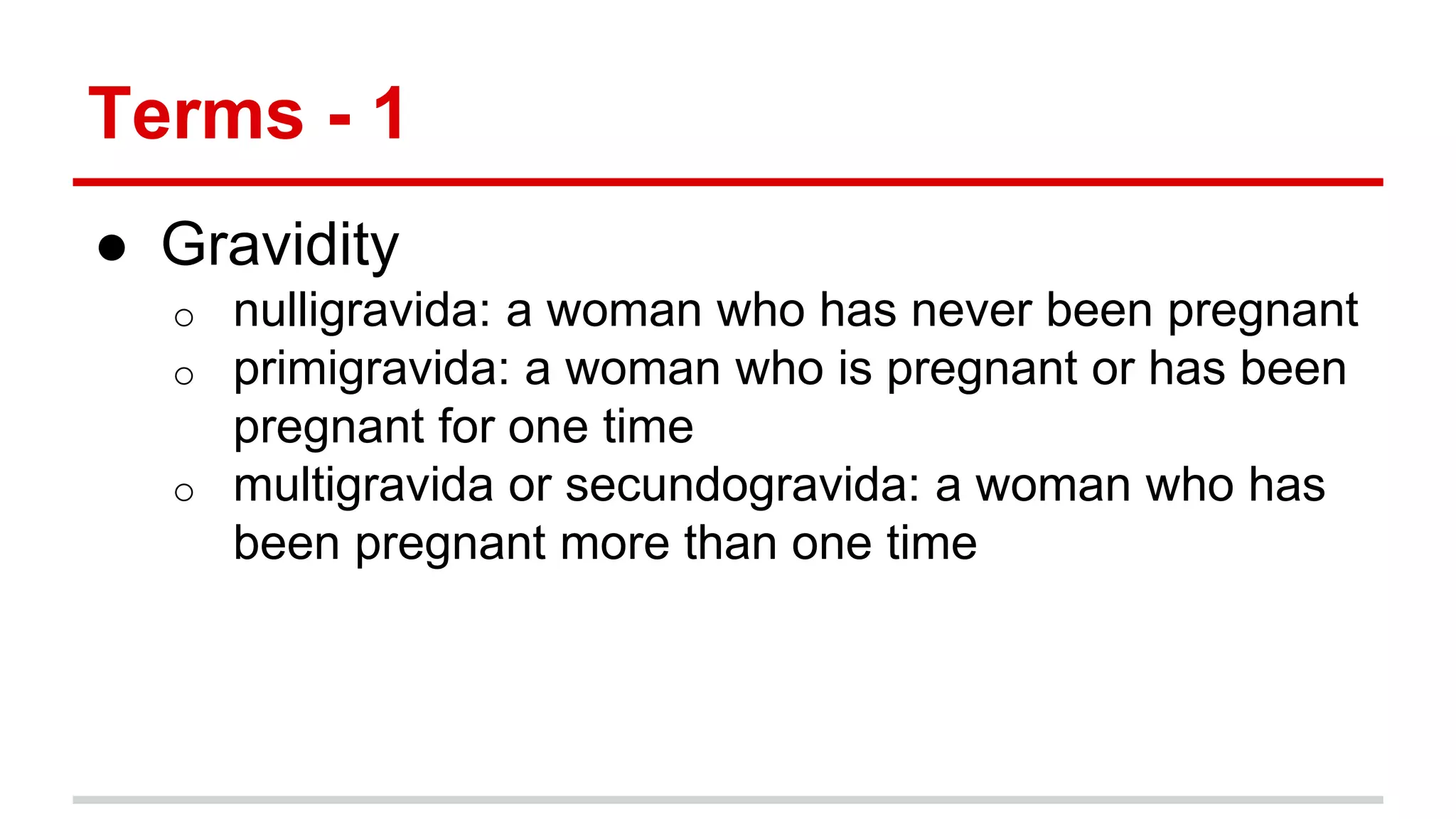 Gravidity and parity - recording system | PPTX