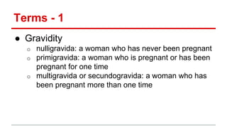Gravidity and parity - recording system | PPTX