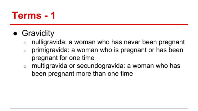 Gravidity and parity - recording system | PPTX