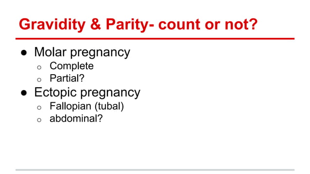Gravidity and parity - recording system | PPTX