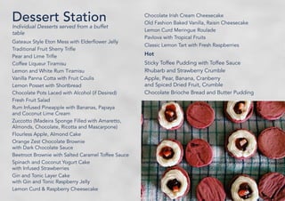 Lyn's Catering Brochure. Exclusive Events, Priceless Memories | PDF
