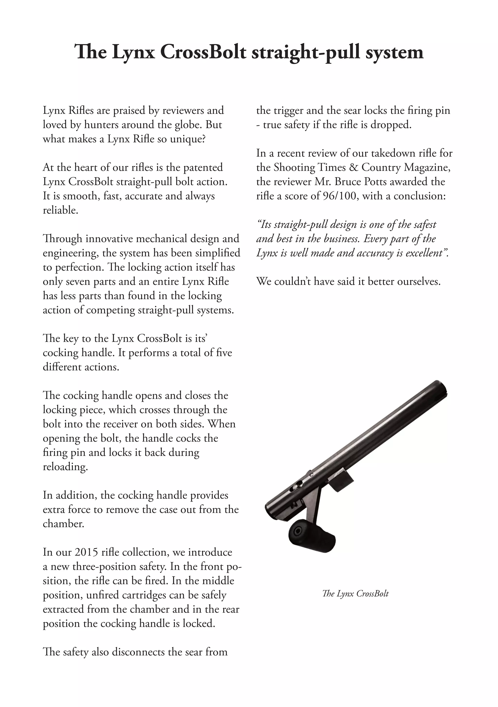 Lynx rifles-2016-brochure | PDF