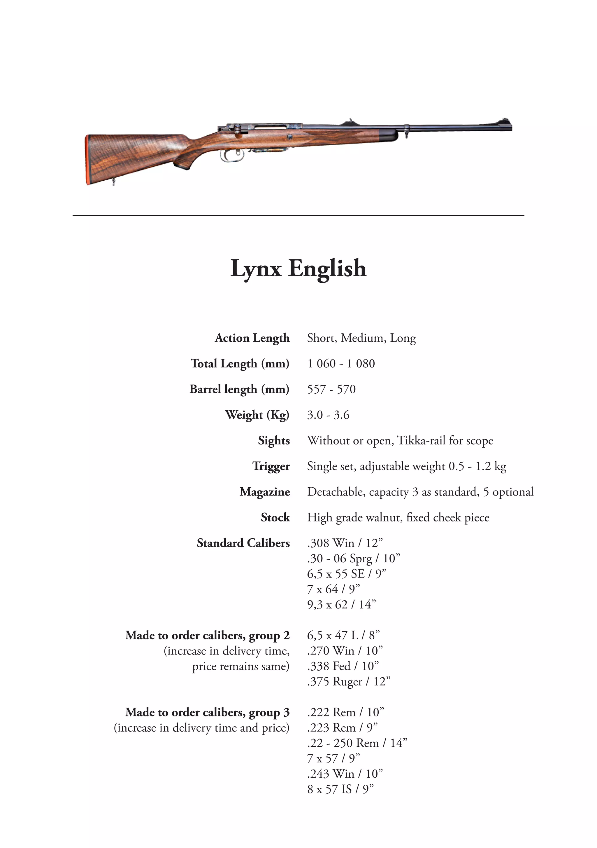 Lynx rifles-2016-brochure | PDF