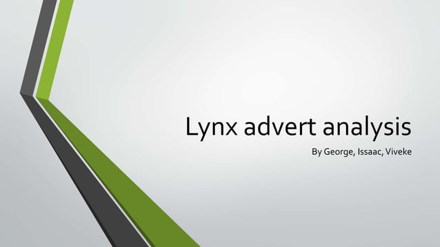 Lynx advert analysis | PPTX | Marketing and Advertising | Business