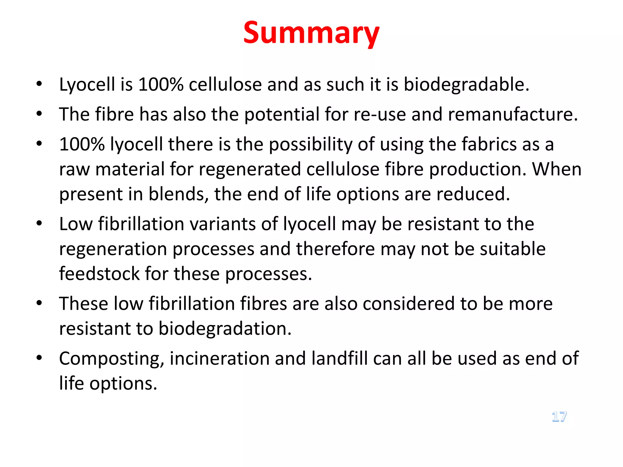 Lyocell fiber | PPTX