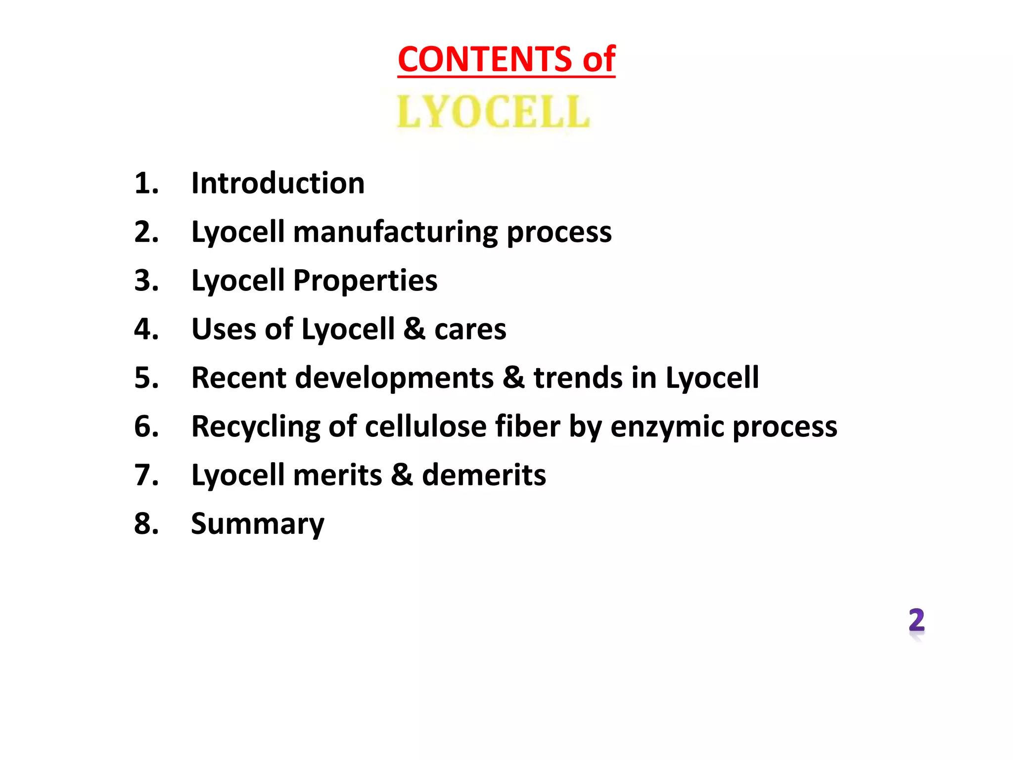 Lyocell fiber | PPTX