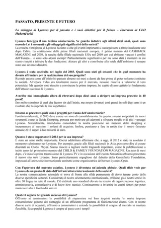 Lyoness - Intervista al CEO Hubert Freidl | PDF